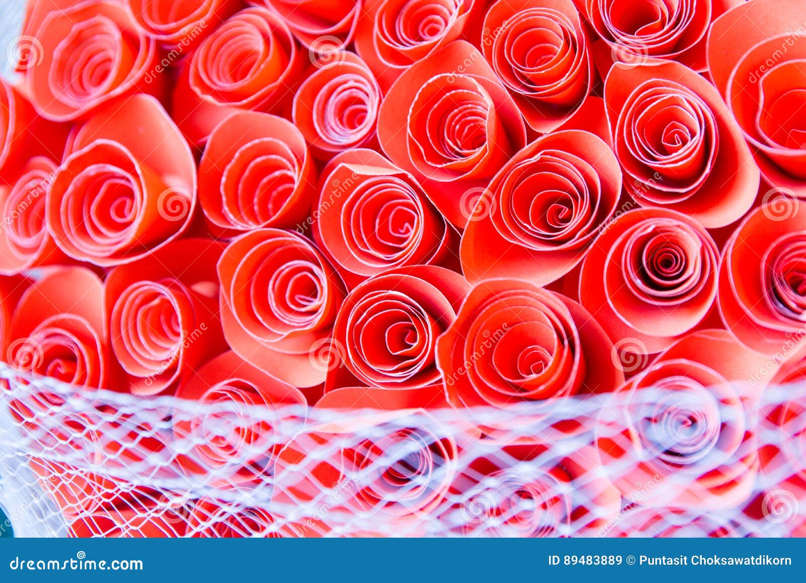 Rose hand made from paper stock image. Image of bouquet - 89483889