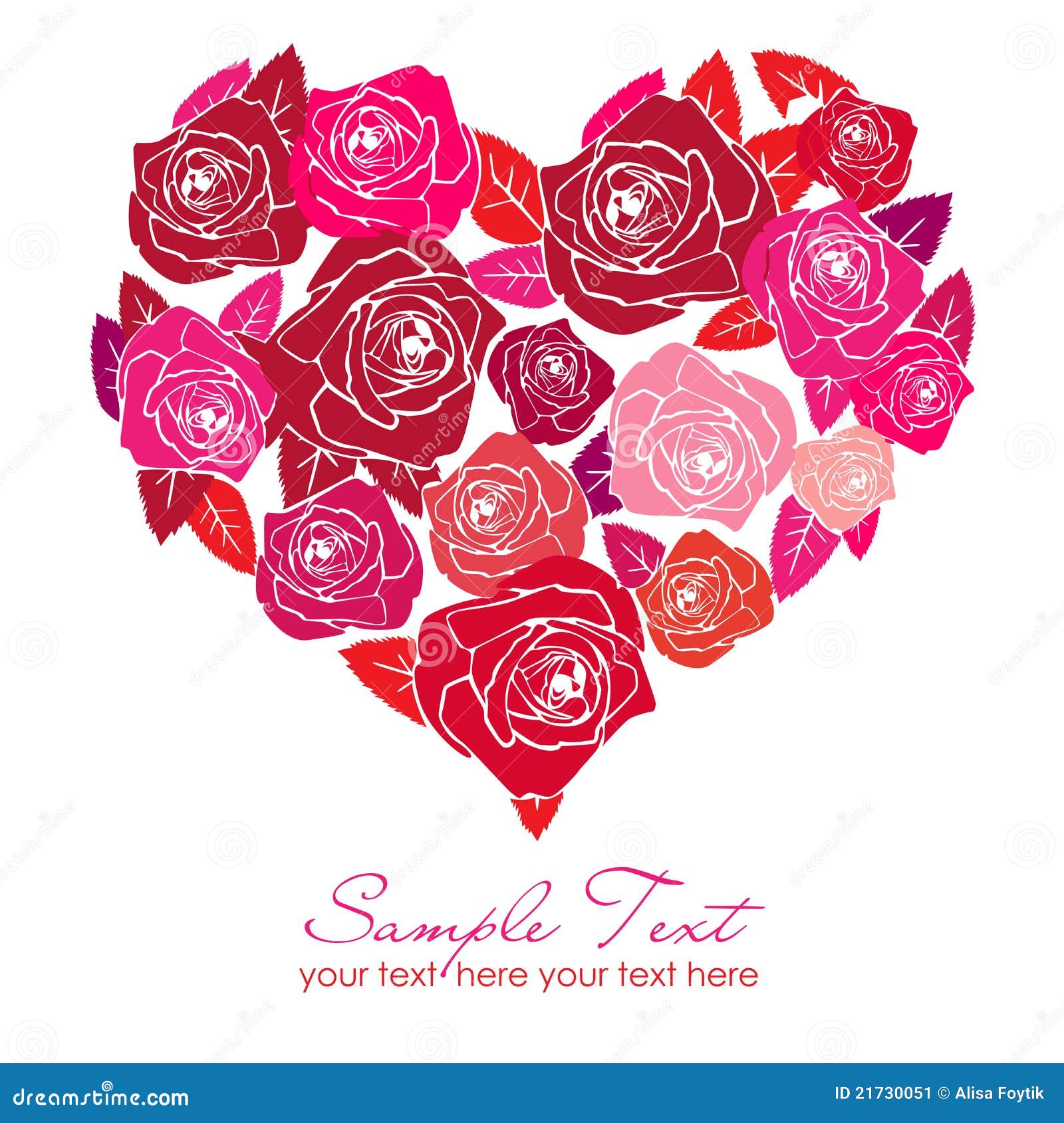 A Rose Heart stock vector. Illustration of bouquet, icon - 21730051