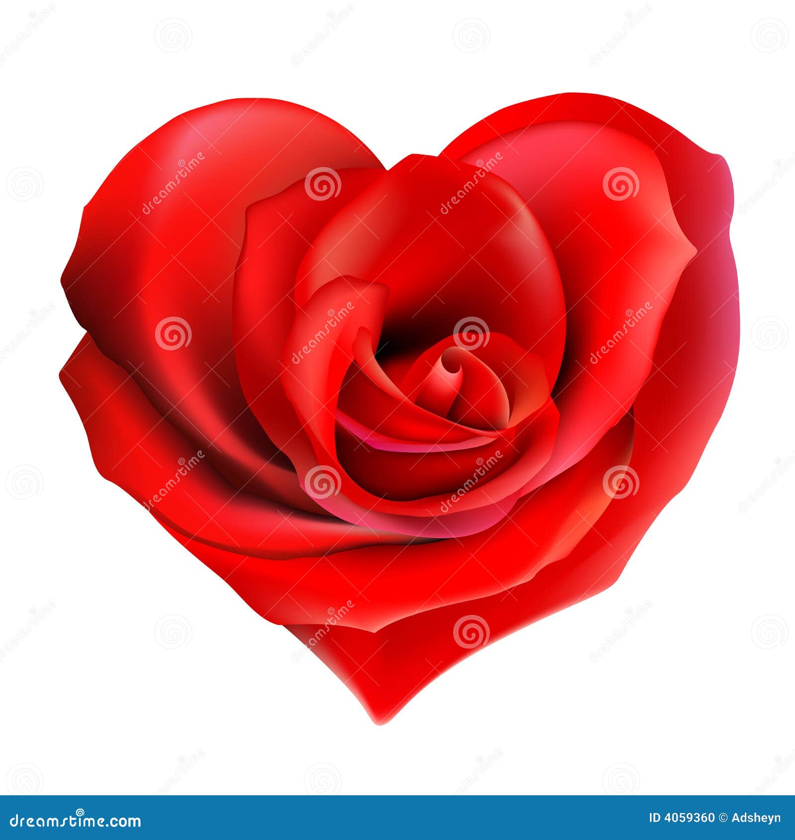 Rose_heart stock vector. Illustration of flourish, amor - 4059360