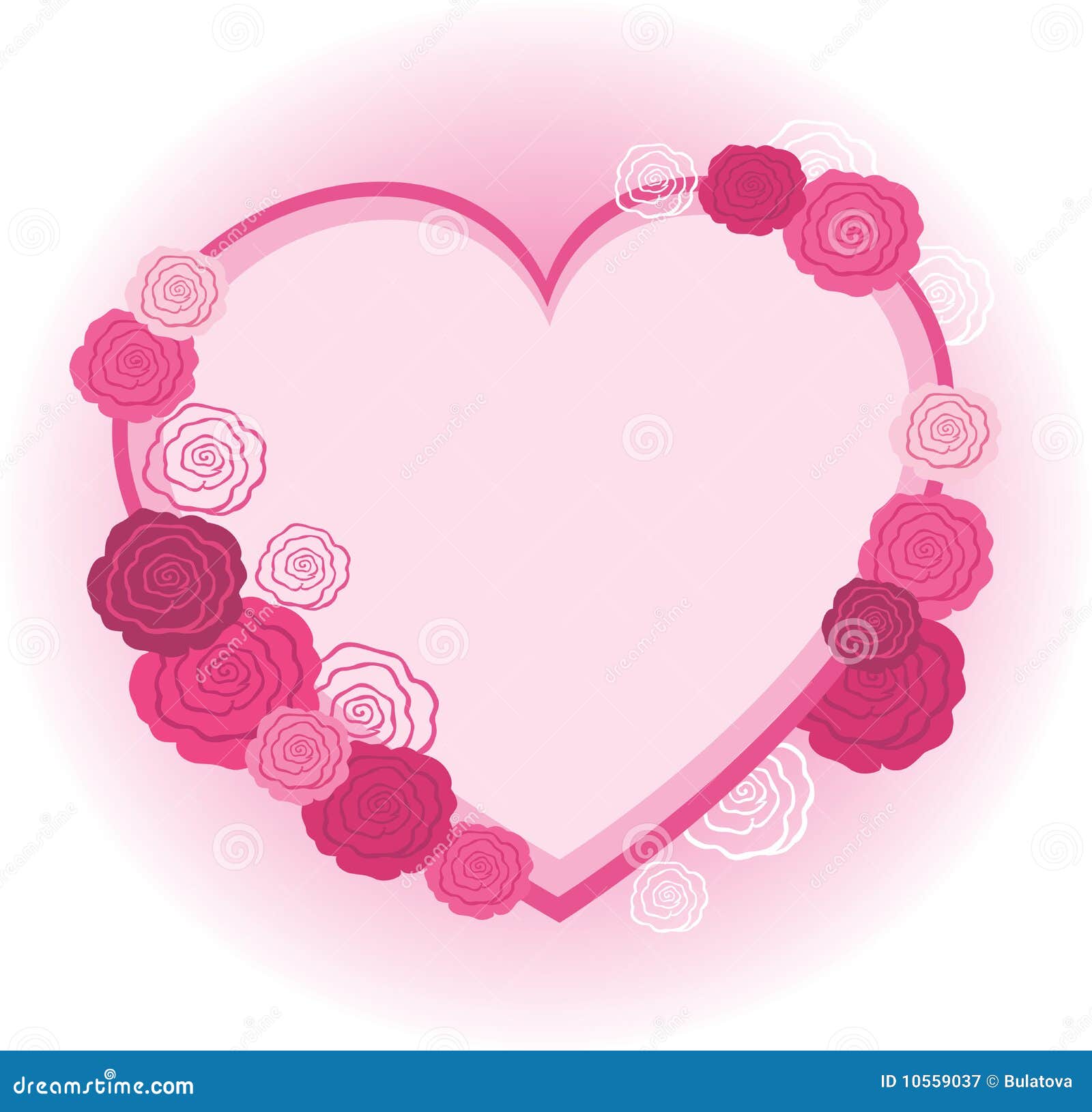 Rose Heart Frame Royalty Free Stock Photography - Image: 10559037