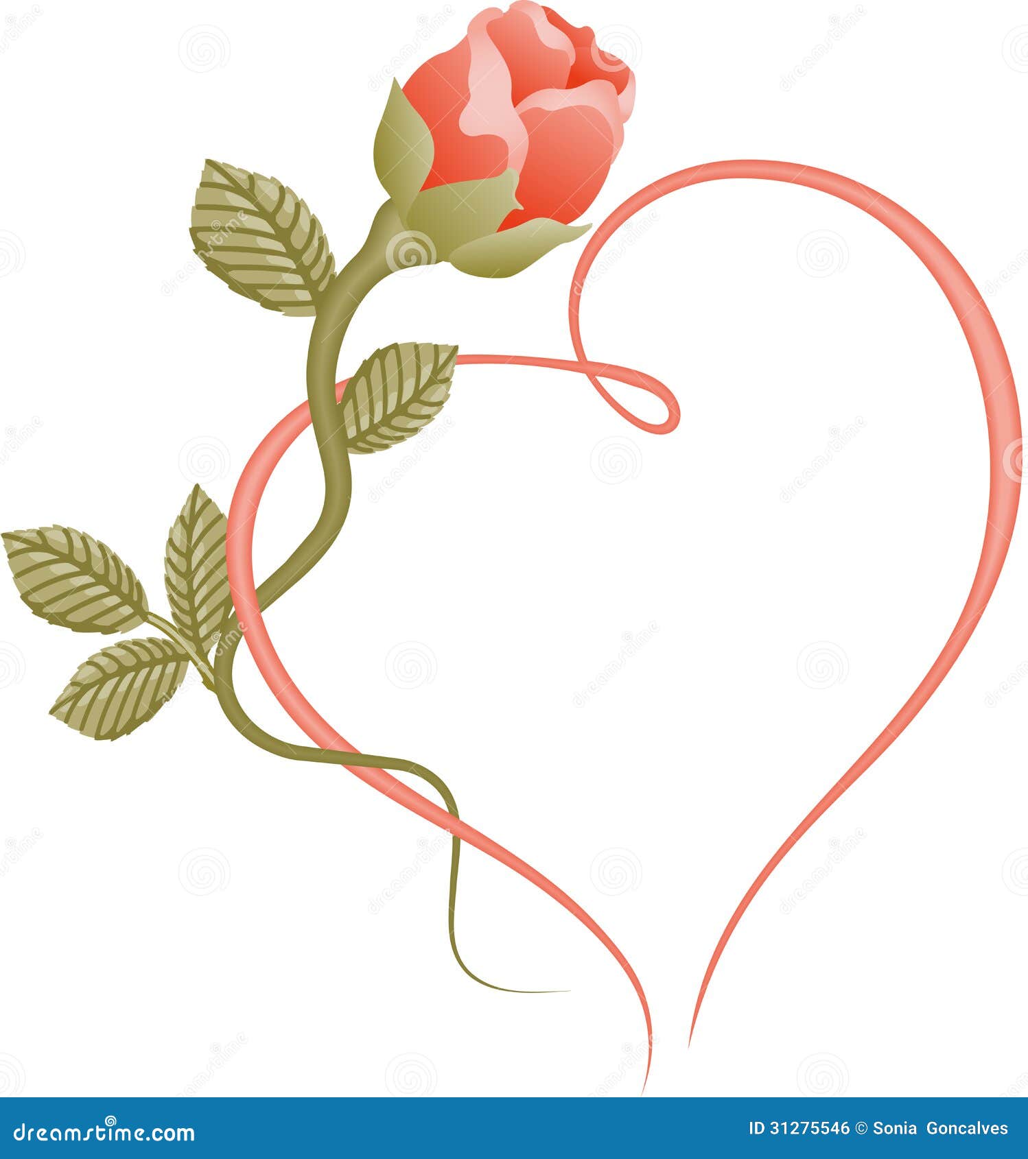 Easy Heart Drawings With Roses