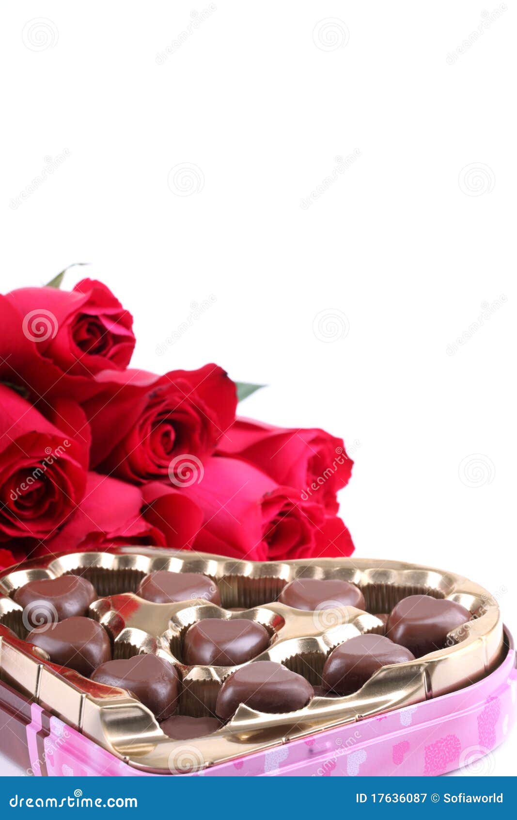 Rose and Heart-shaped Chocolate Stock Image - Image of celebrate ...