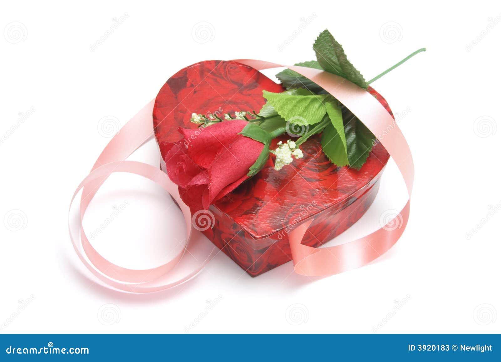 Rose and Heart-shaped Gift Box Stock Image - Image of passion, fondness ...