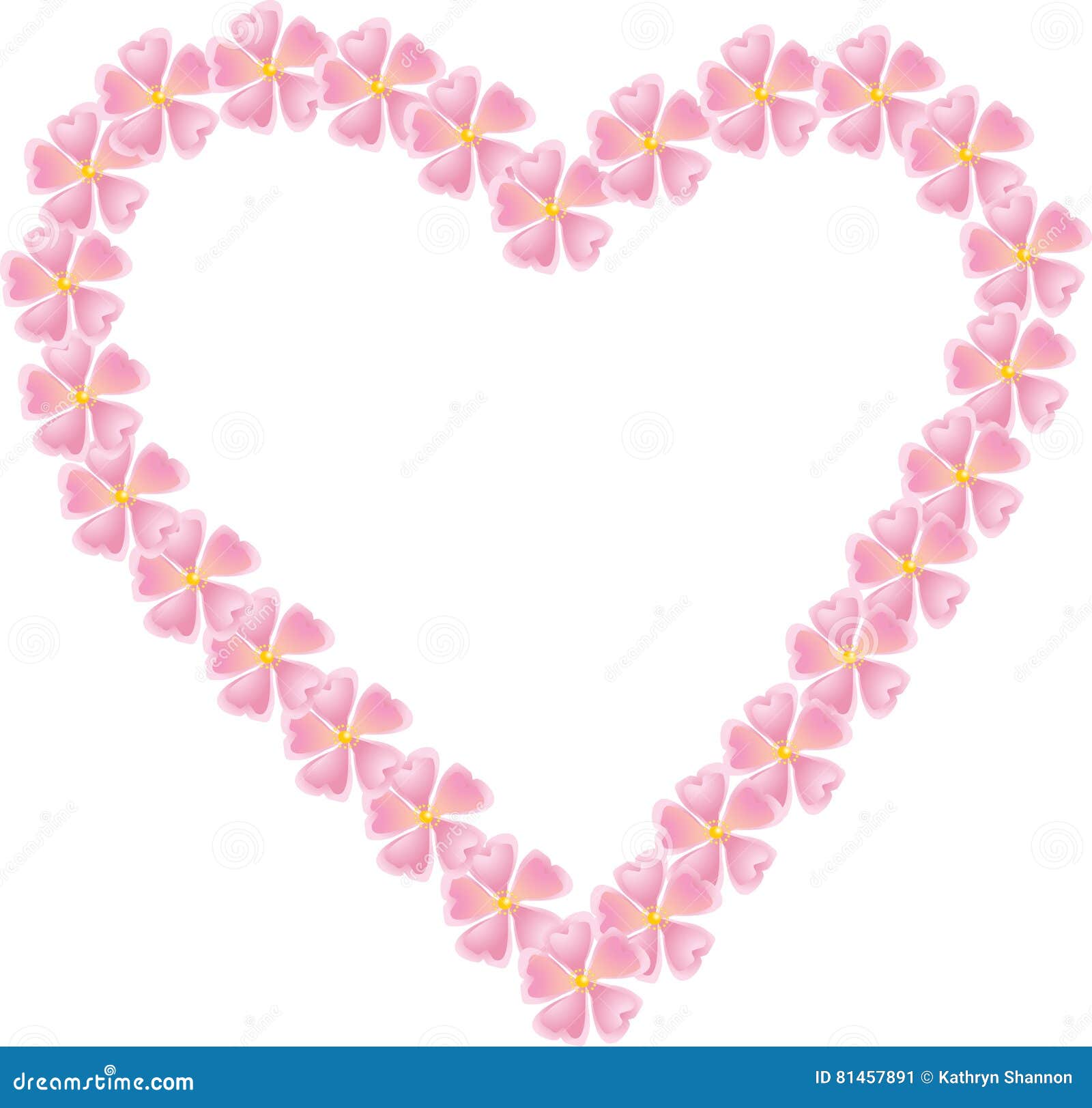 Rose heart stock vector. Illustration of flowers, cartoon - 81457891