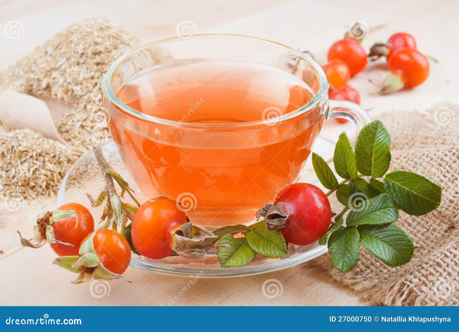 Rose Hip Tea and Red Berries Stock Photo - Image of drink, medicine ...