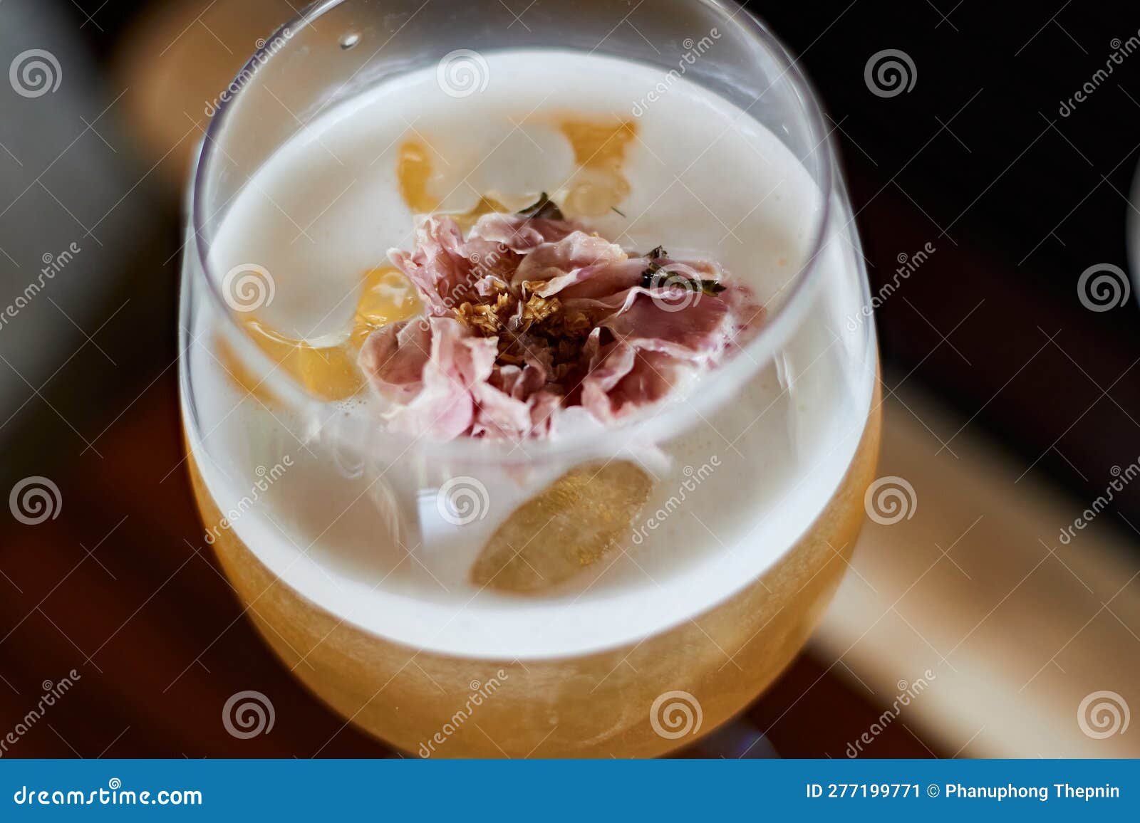 Rose ice tea in glass stock image. Image of background - 277199771