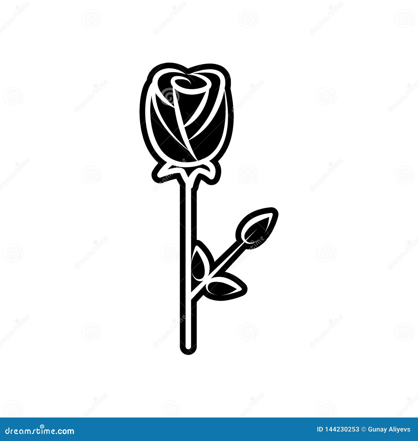 Rose Icon. Element of Dia De Muertos for Mobile Concept and Web Apps ...
