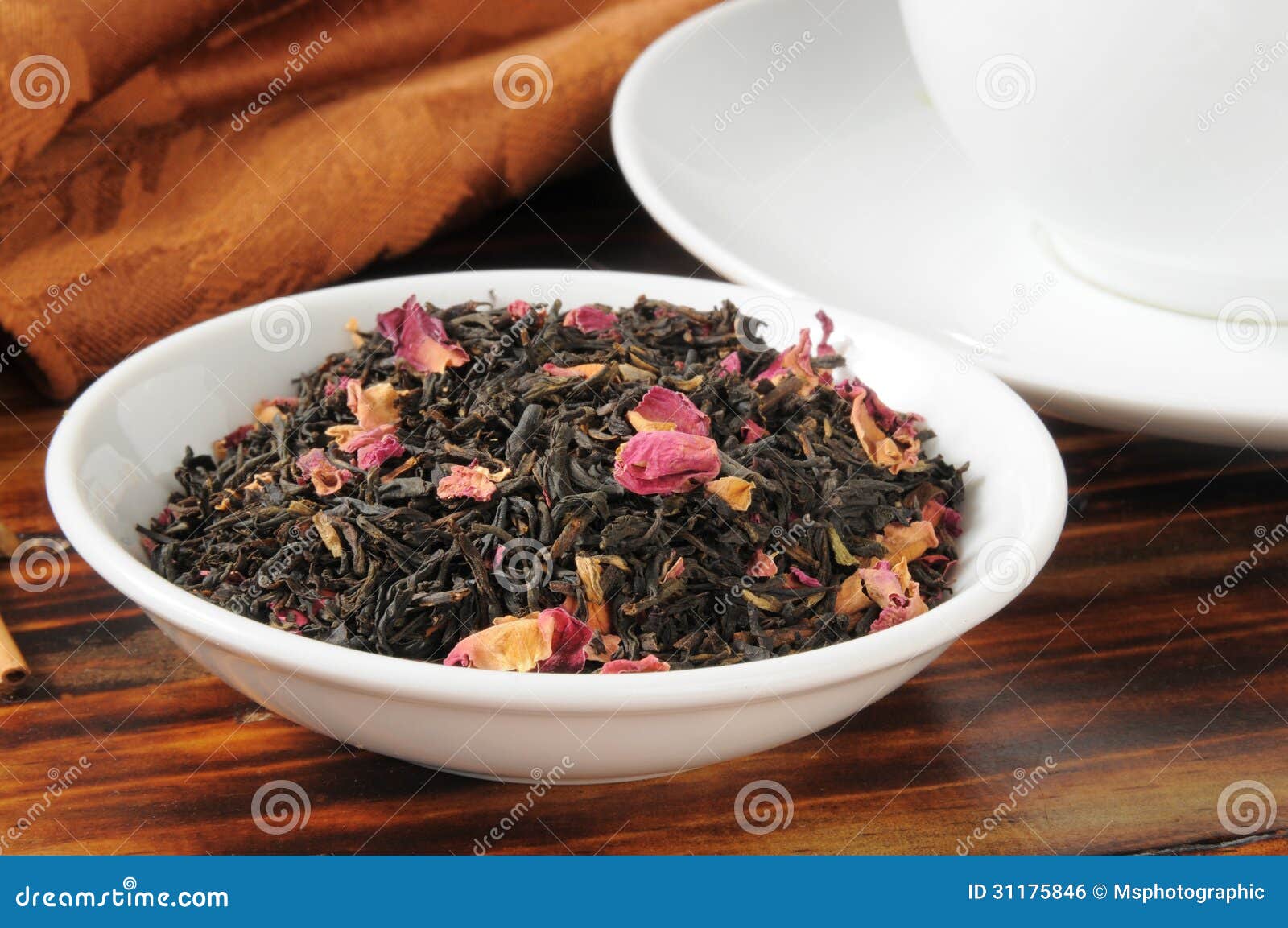 Rose infused black tea stock photo. Image of oriental - 31175846