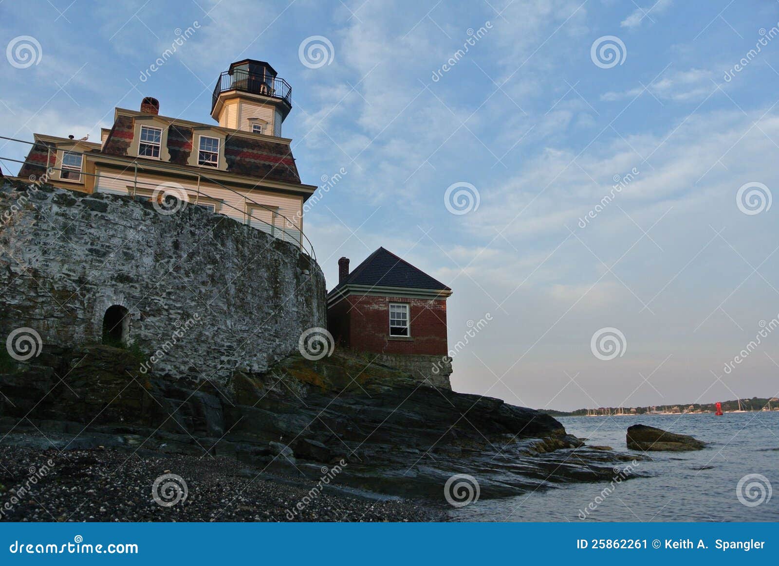 Rose Island Lighthouse, RI stock image. Image of light - 25862261