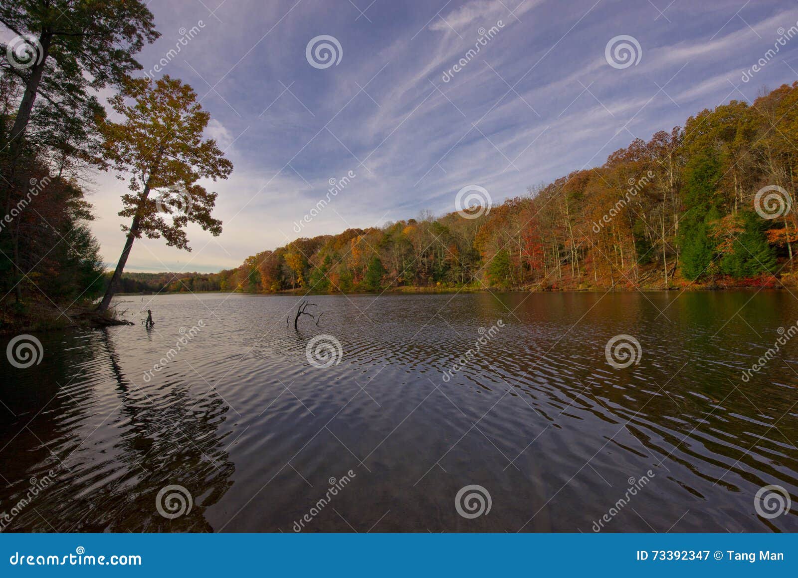 Rose Lake at Hocking Hills in the Fall Stock Image - Image of ohio ...