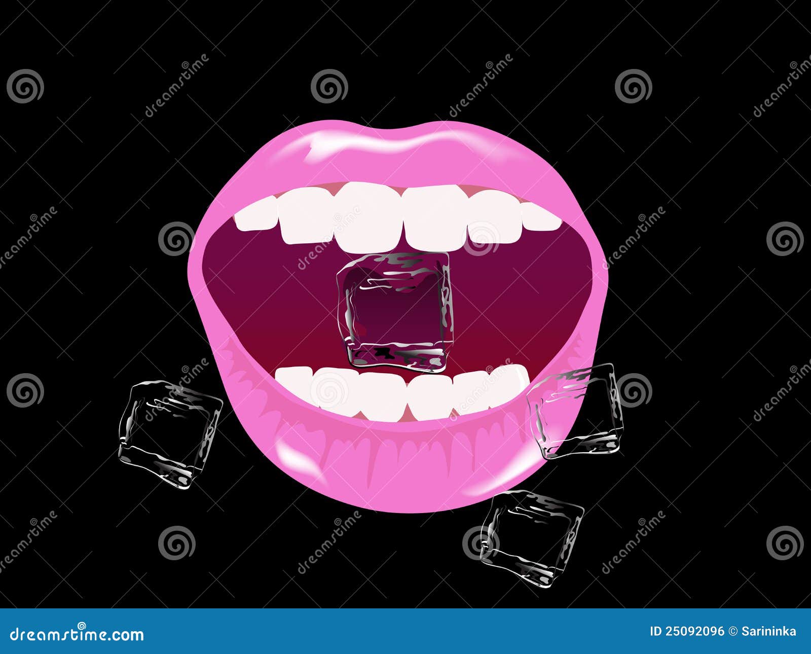 Rose lips stock vector. Illustration of freeze, texture - 25092096