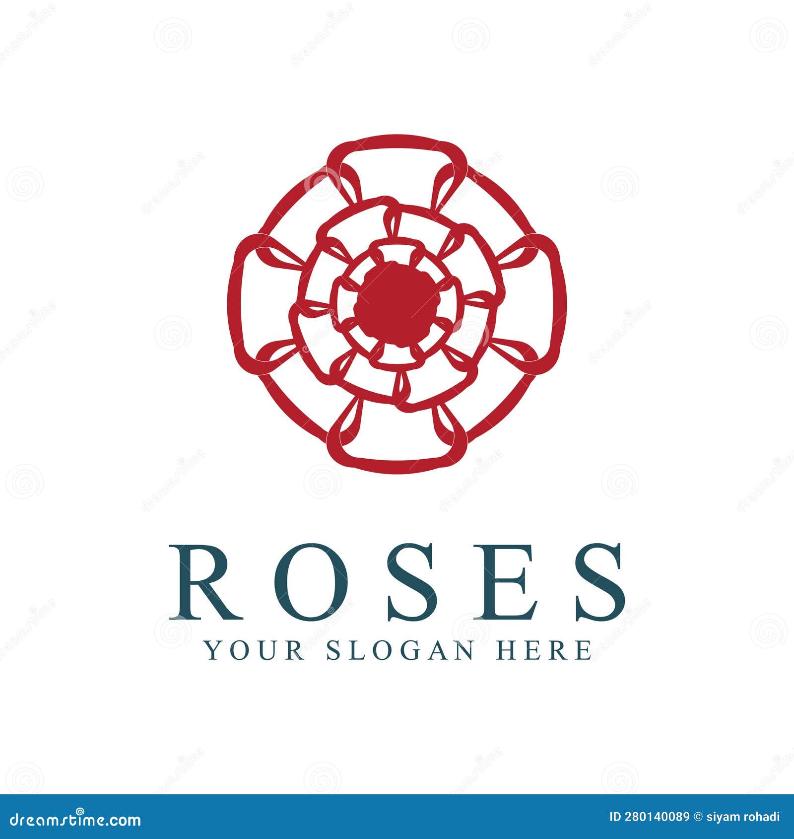 Rose logo illustration stock vector. Illustration of creative - 280140089