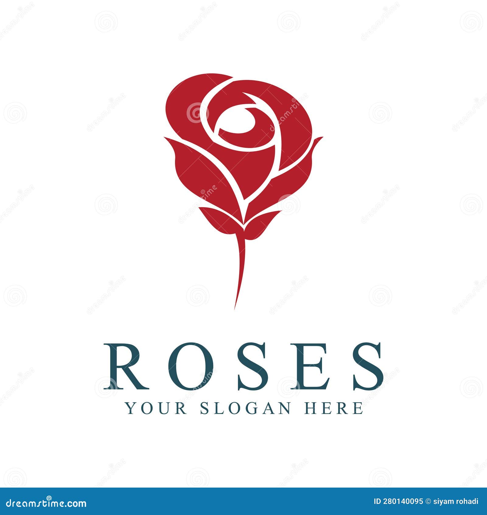 Rose logo illustration stock vector. Illustration of nature - 280140095