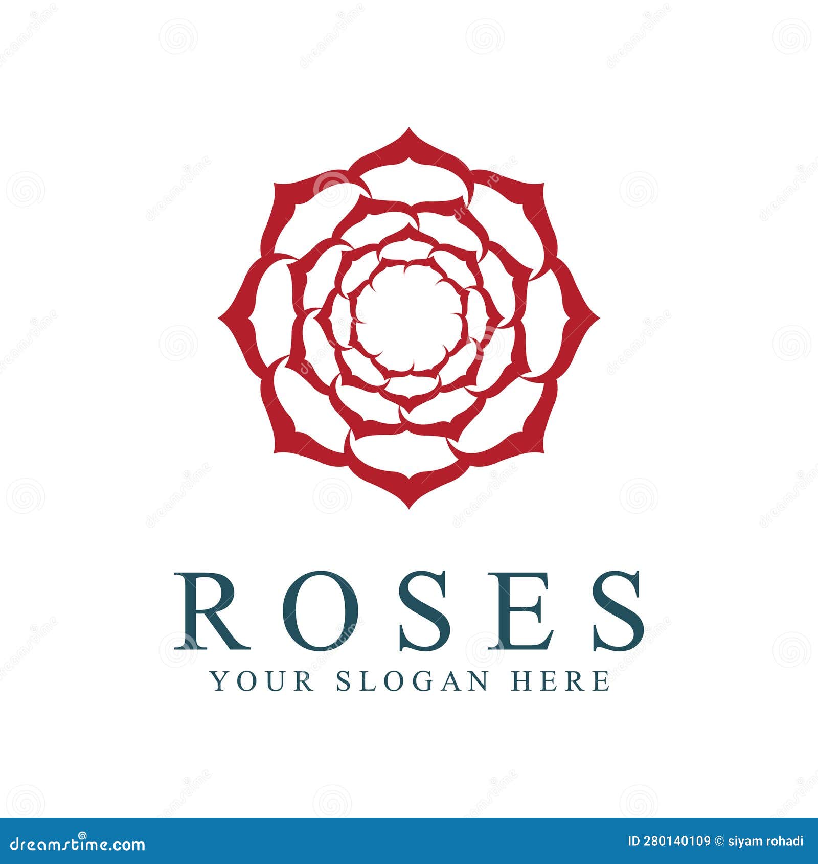 Rose logo illustration stock vector. Illustration of marble - 280140109