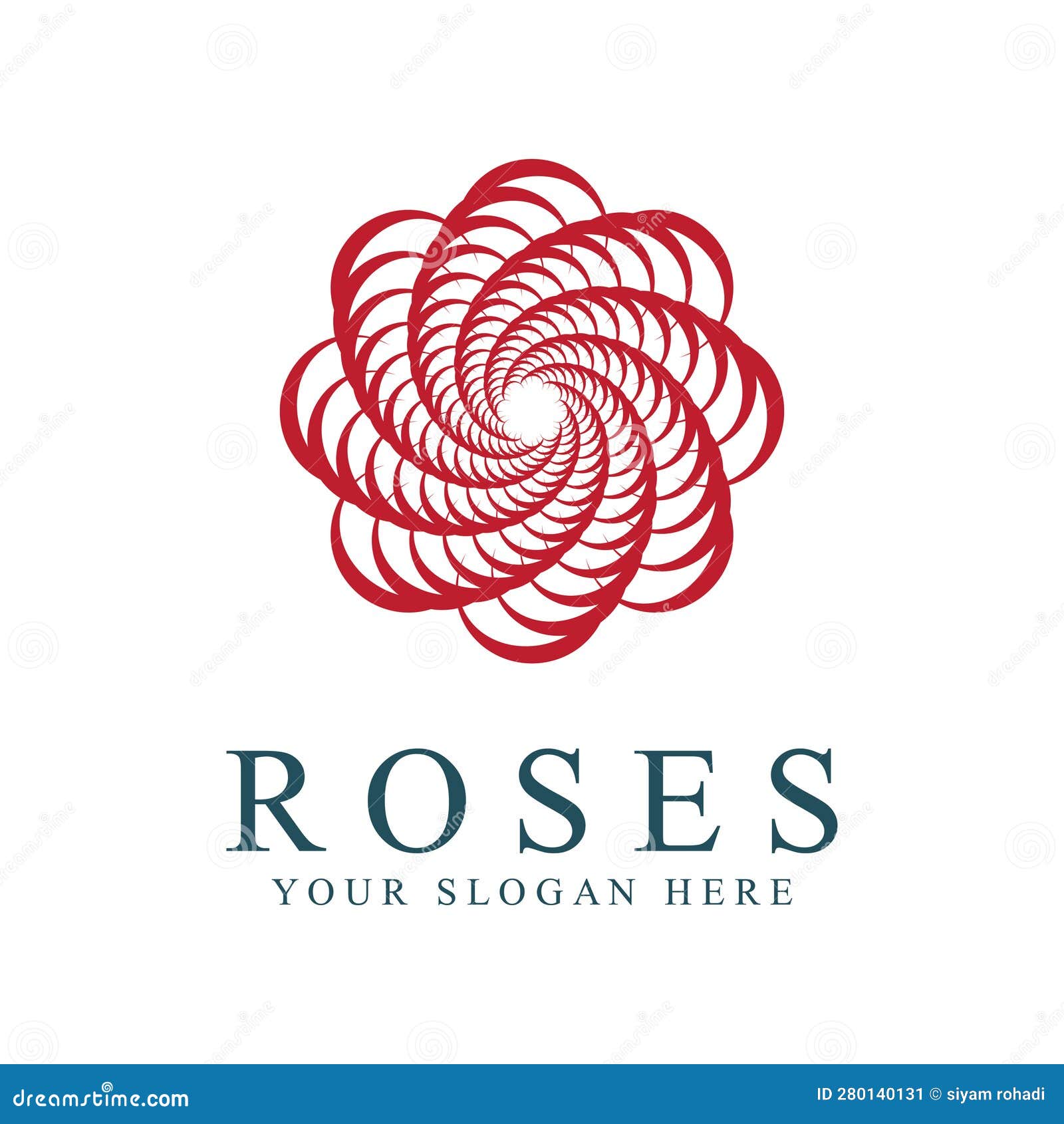 Rose logo illustration stock vector. Illustration of pattern - 280140131