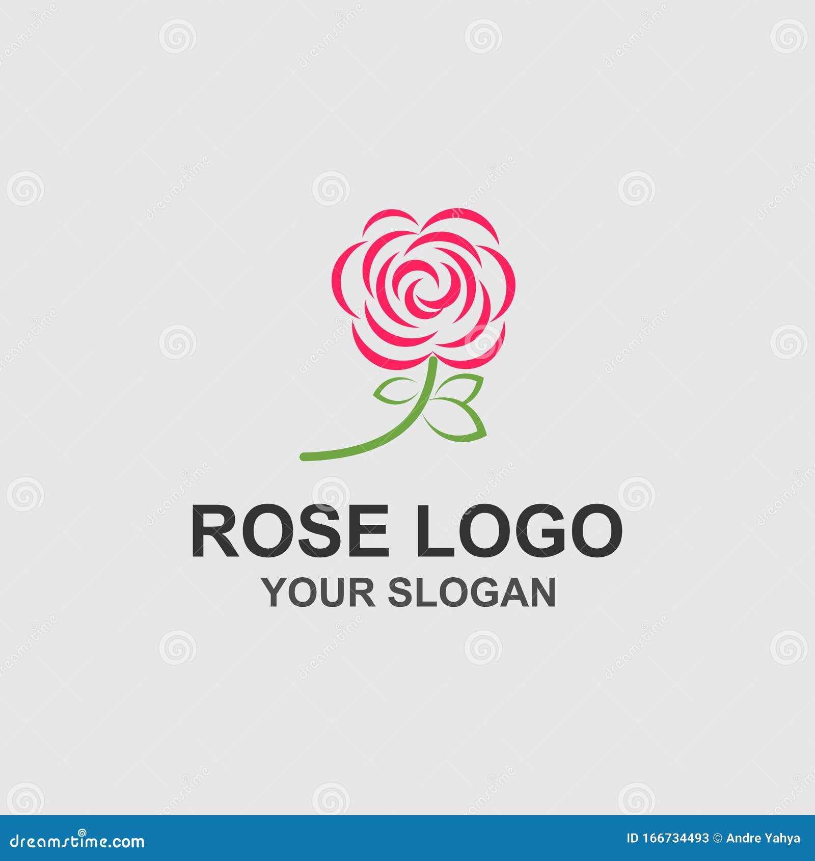 Rose Logo Template stock image. Image of vector, concept - 166734493