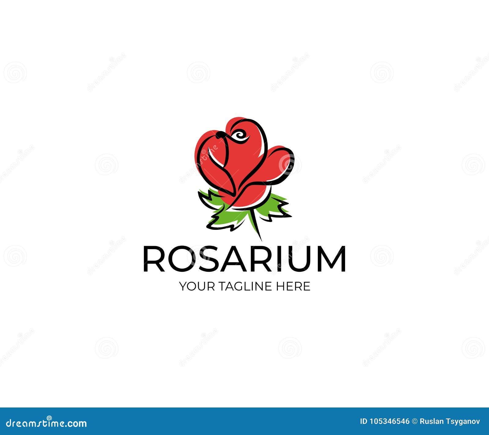 Rose Logo Template Rosa Flower Vector Design Ilustración del Vector ...