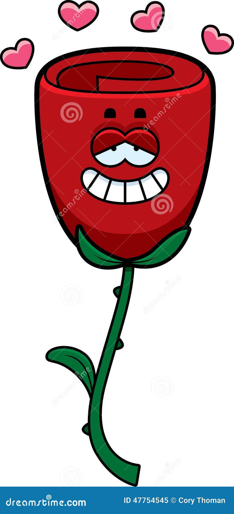 Rose in Love stock vector. Illustration of enamored, vector - 47754545