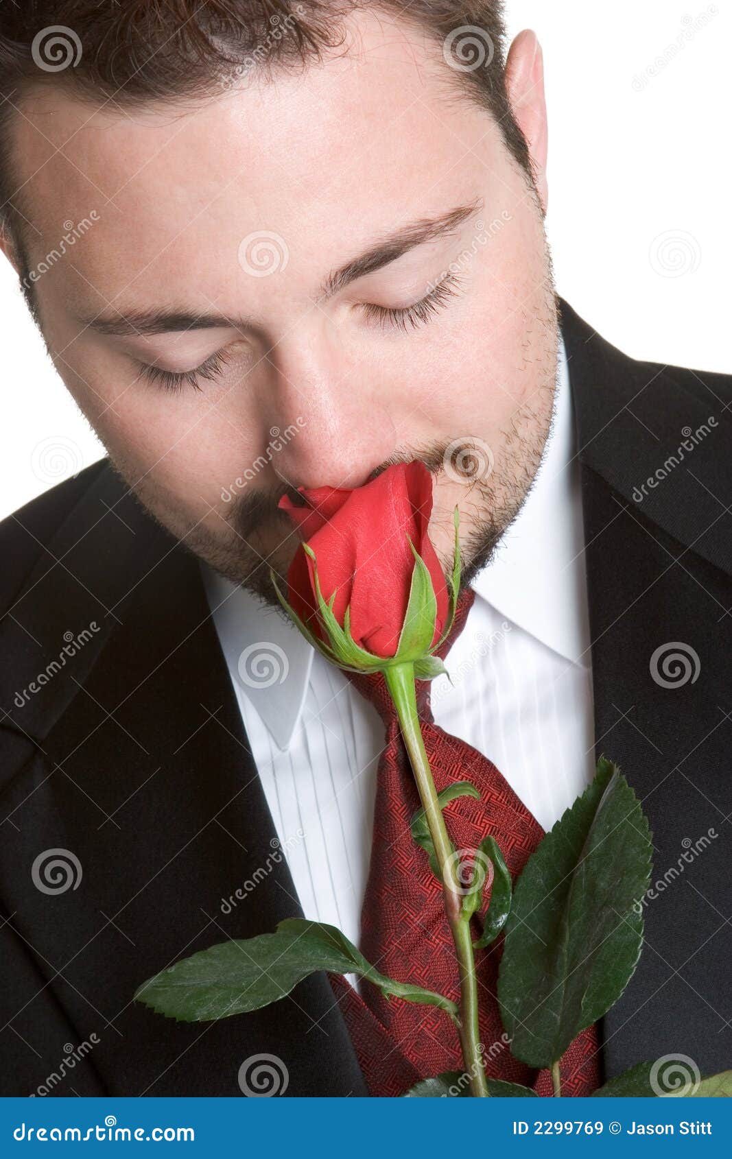 Rose Man stock image. Image of handsome, adult, tuxedo - 2299769