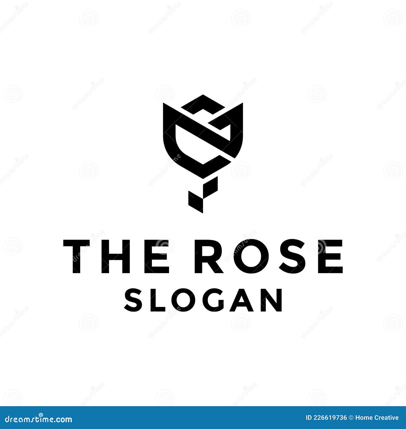 Rose and Modern Logo, Icon and Vector Stock Vector - Illustration of ...