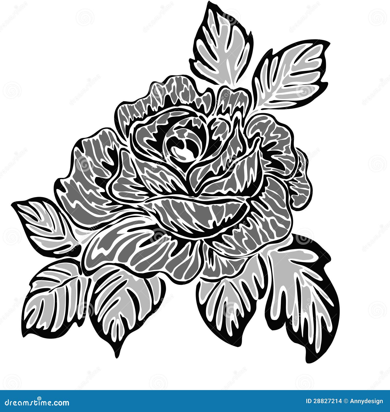 Rose motif pattern stock illustration. Illustration of isolated - 28827214