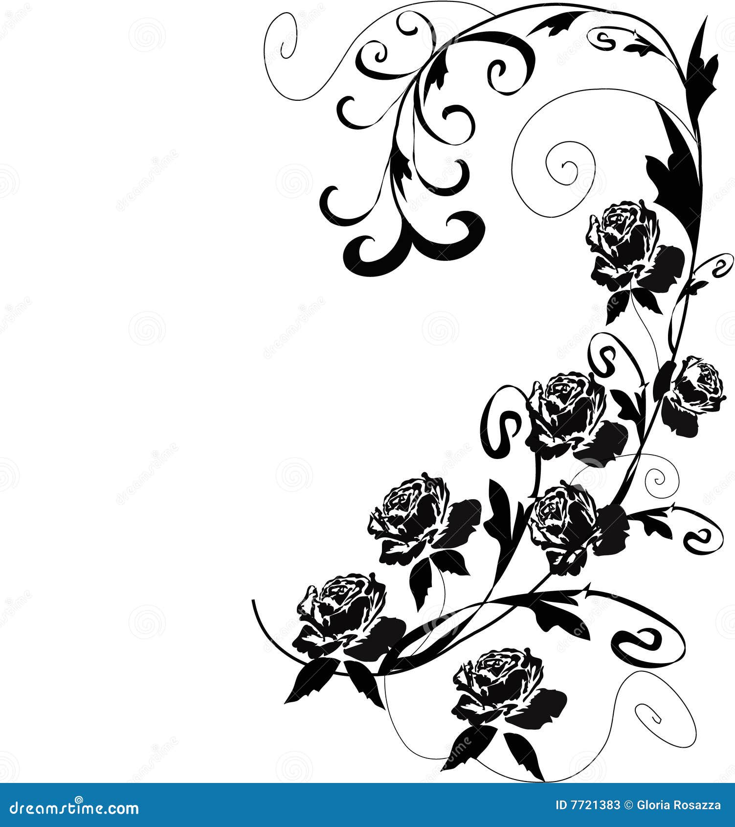 Rose nere illustrazione vettoriale. Illustrazione di illustrazione ...