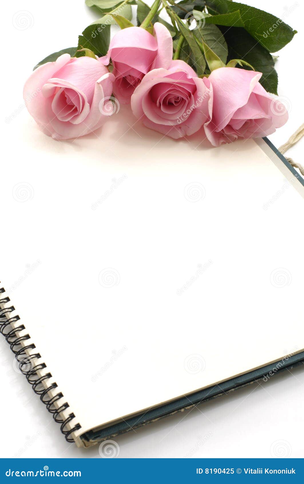 Rose and notebook stock image. Image of flower, concept - 8190425
