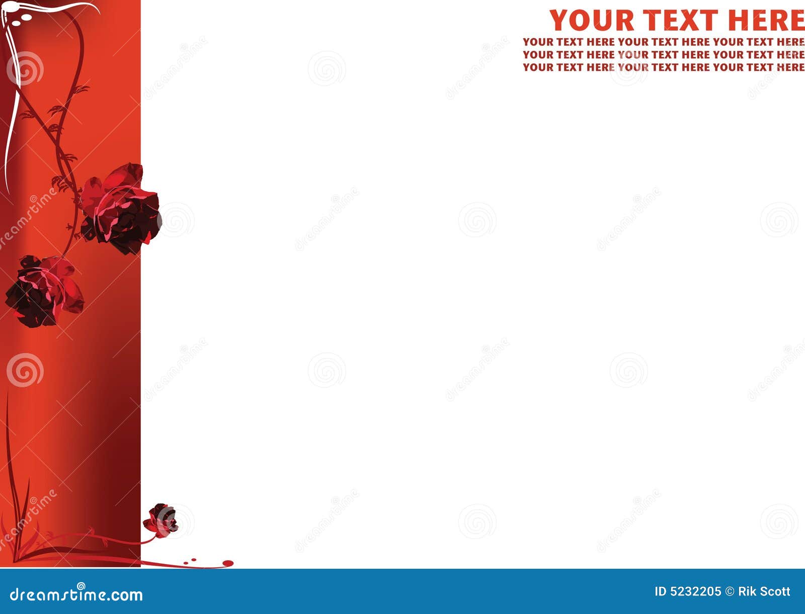 Rose page border stock vector. Illustration of creative - 5232205