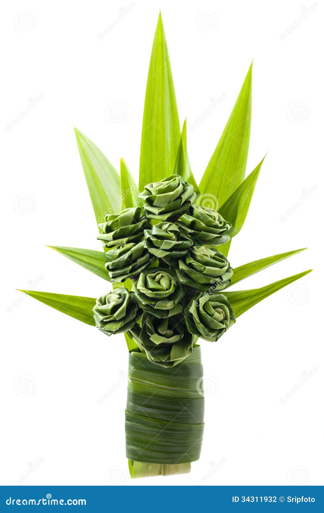 Rose of Pandan leaf stock photo. Image of organic, element - 34311932