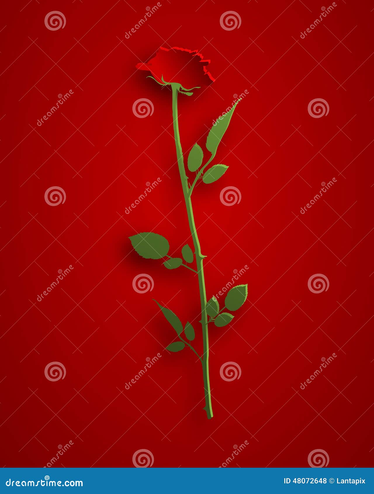 Rose paper style stock illustration. Illustration of bloom - 48072648