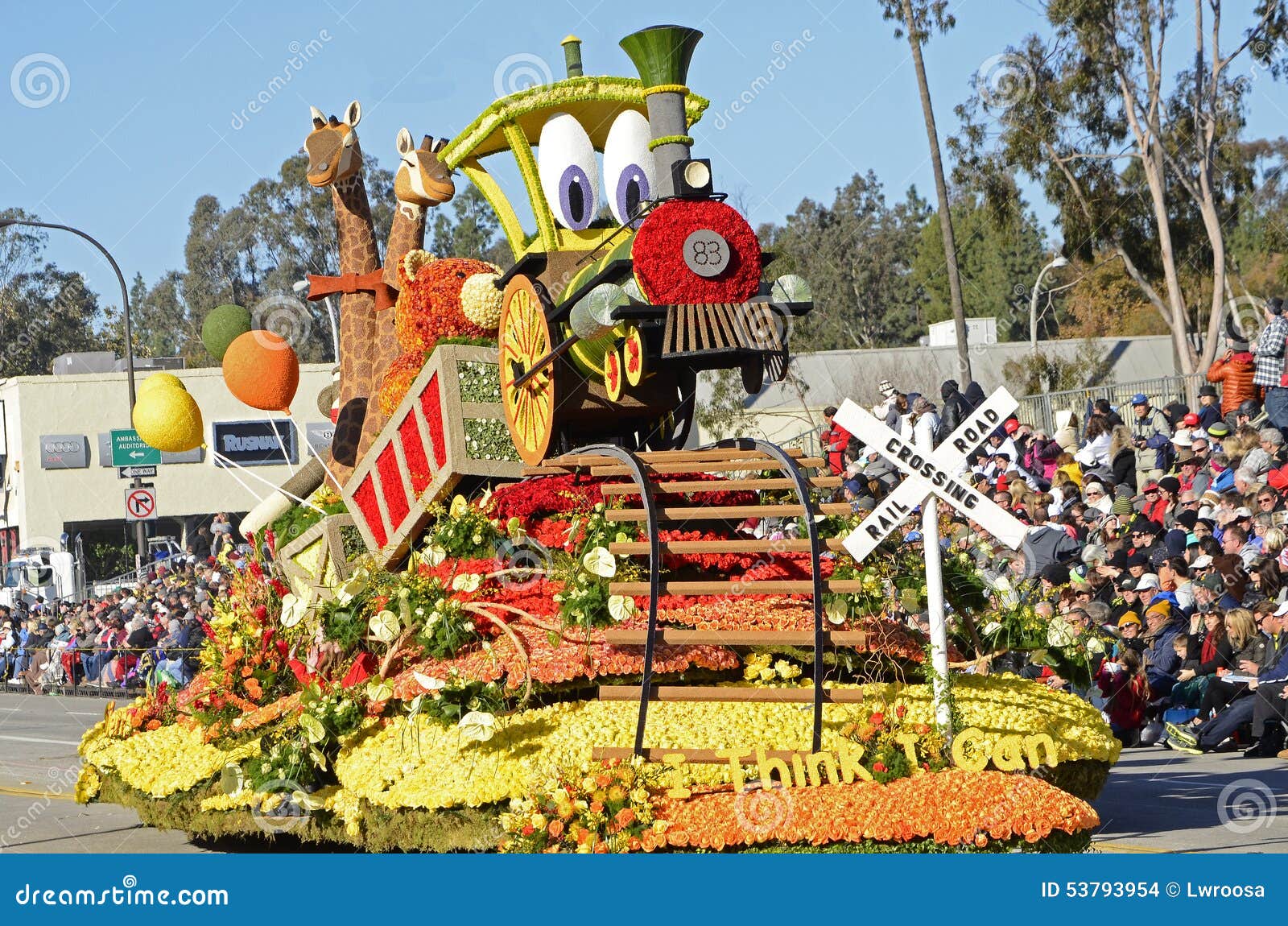Rose Parade Train Float imagen de archivo editorial. Imagen de tren ...