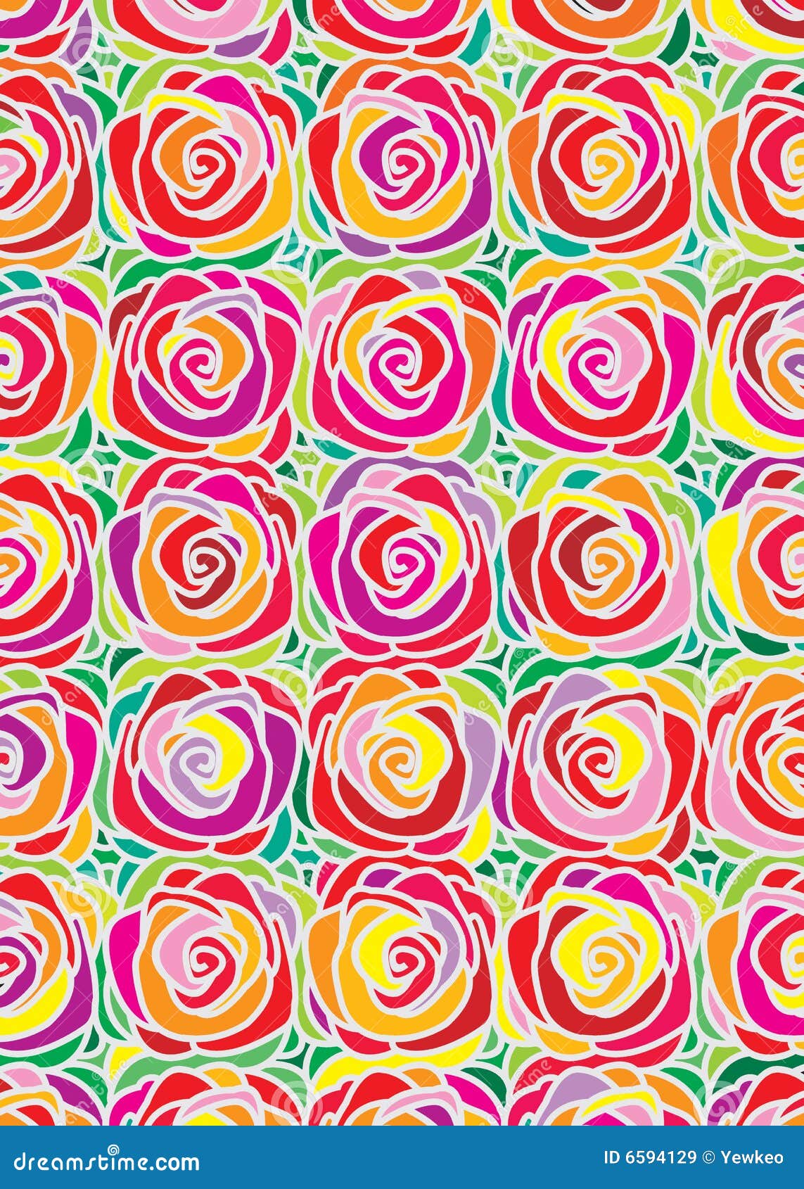 Rose Pattern stock vector. Illustration of style, color - 6594129