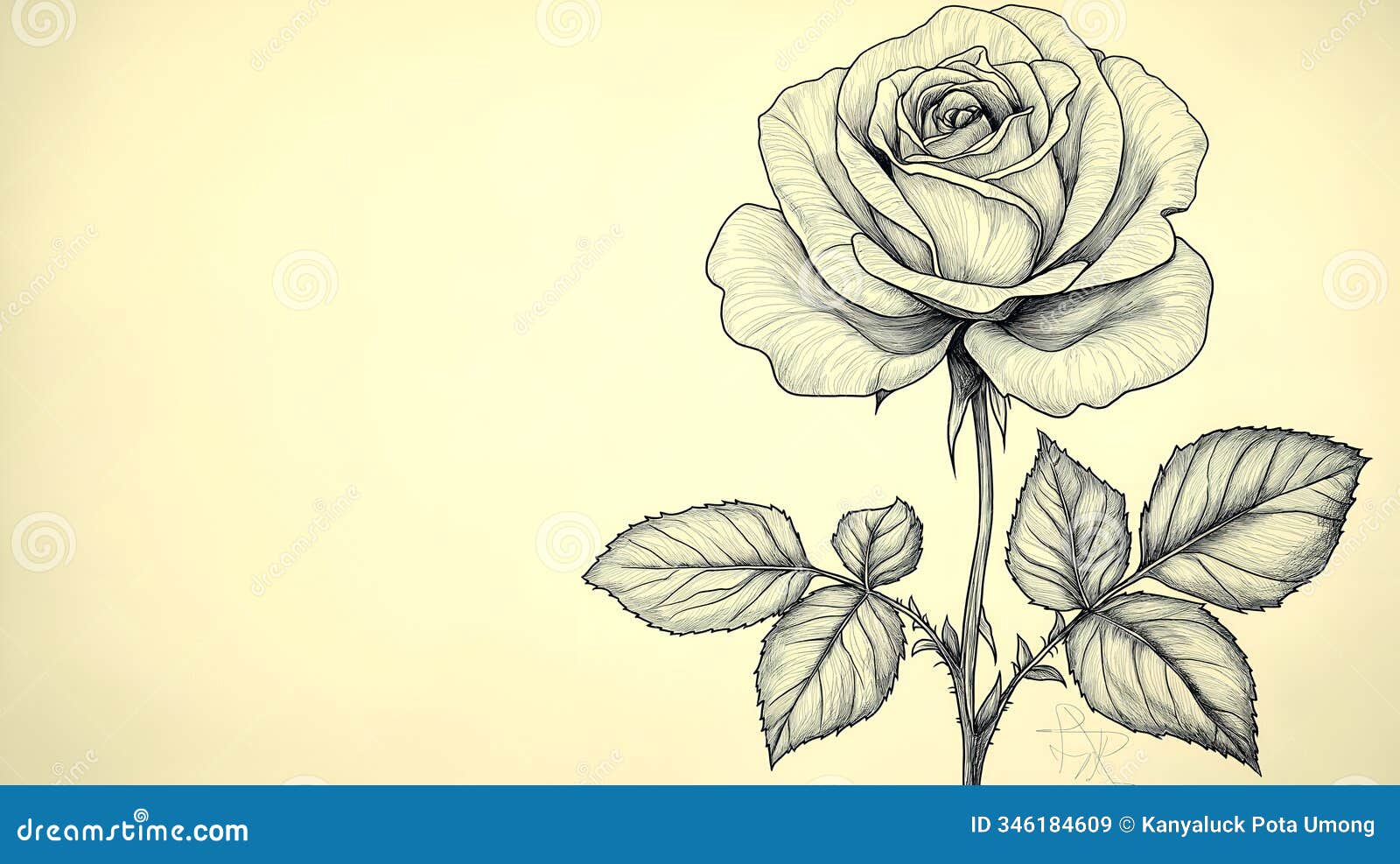 Rose Pattern Drawing, Coloring Picture Stock Illustration ...
