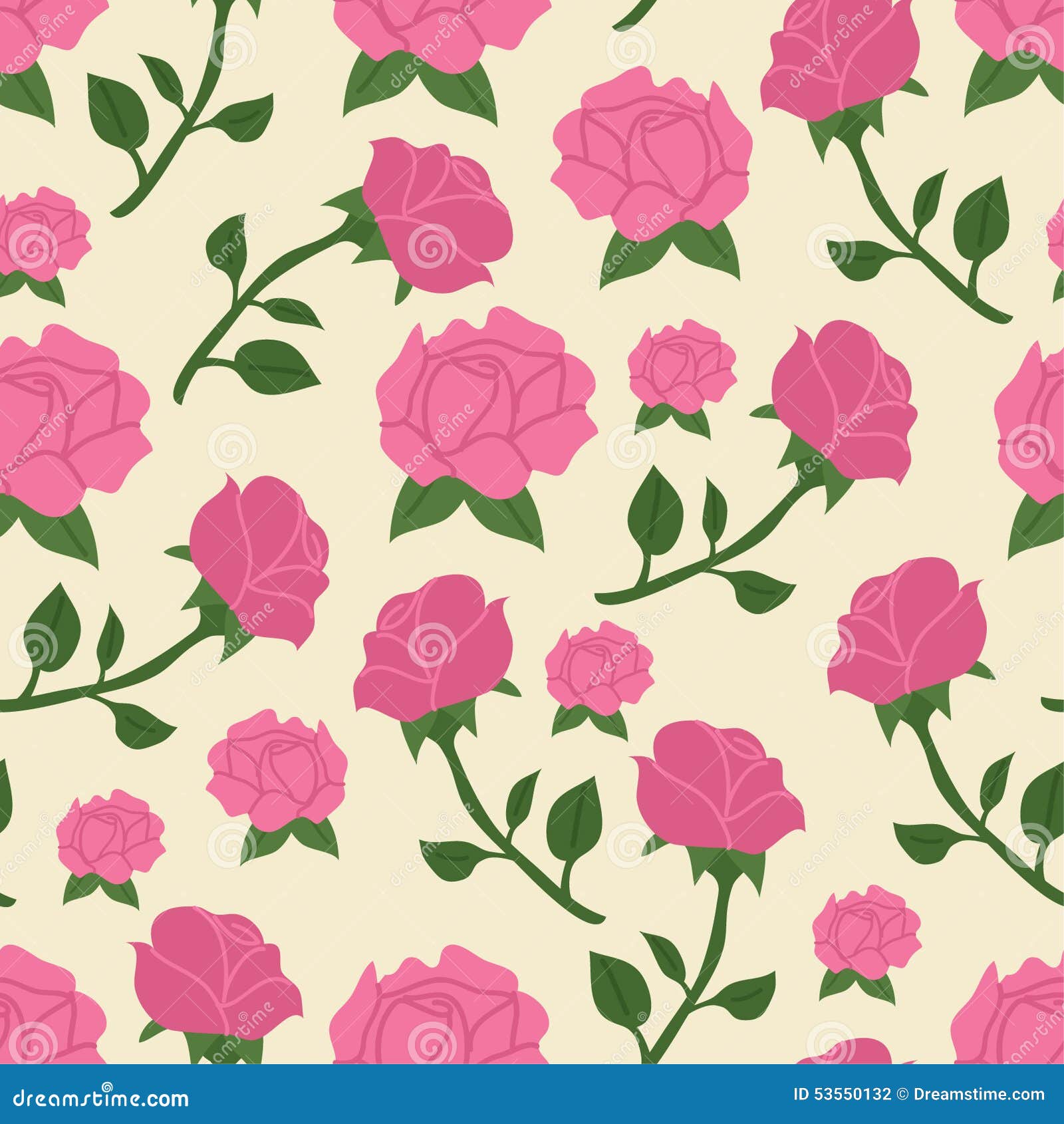 Rose Pattern stock illustration. Illustration of floral - 53550132