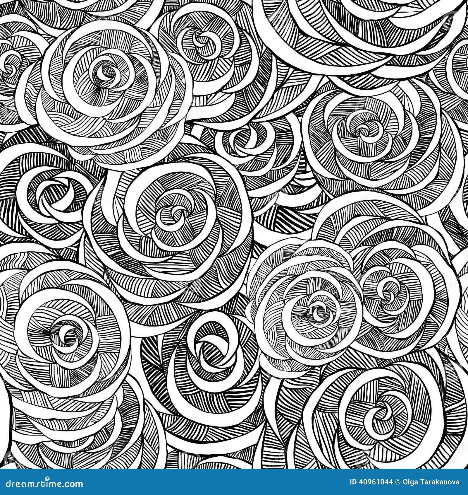 Rose pattern stock vector. Illustration of graphic, plant - 40961044