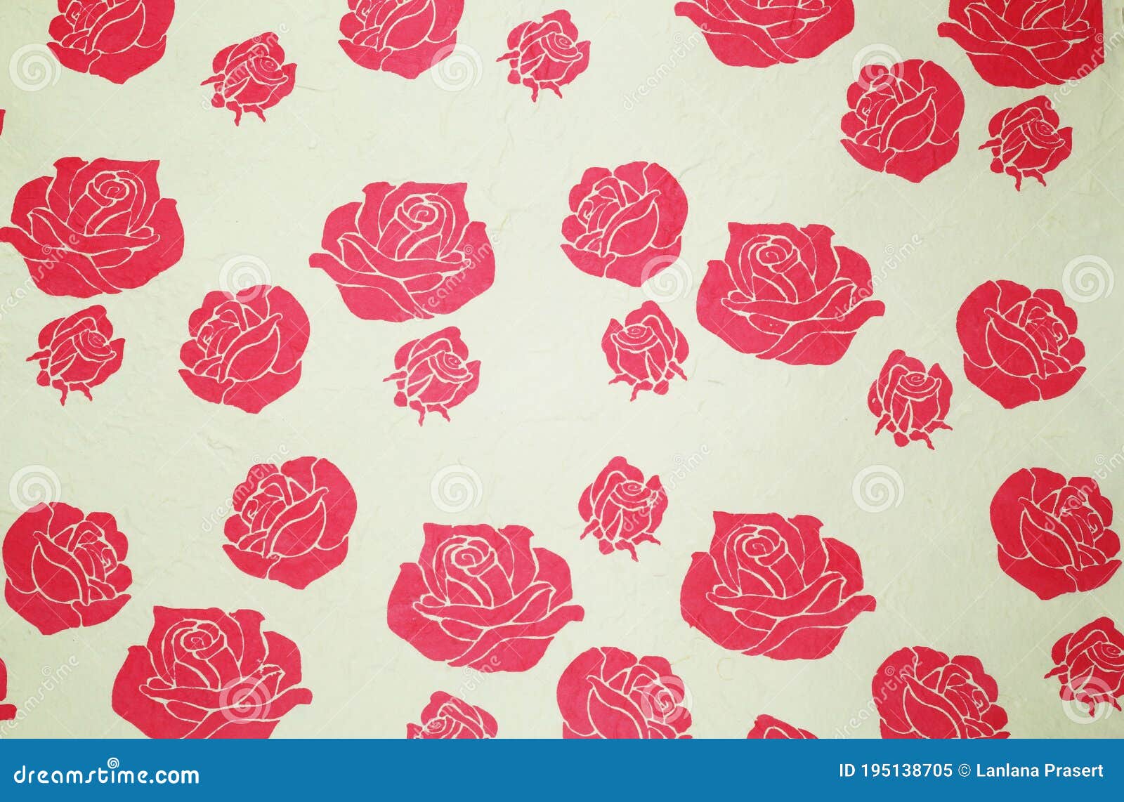 Rose Pattern on Handmade Paper for Background and Texture Stock ...