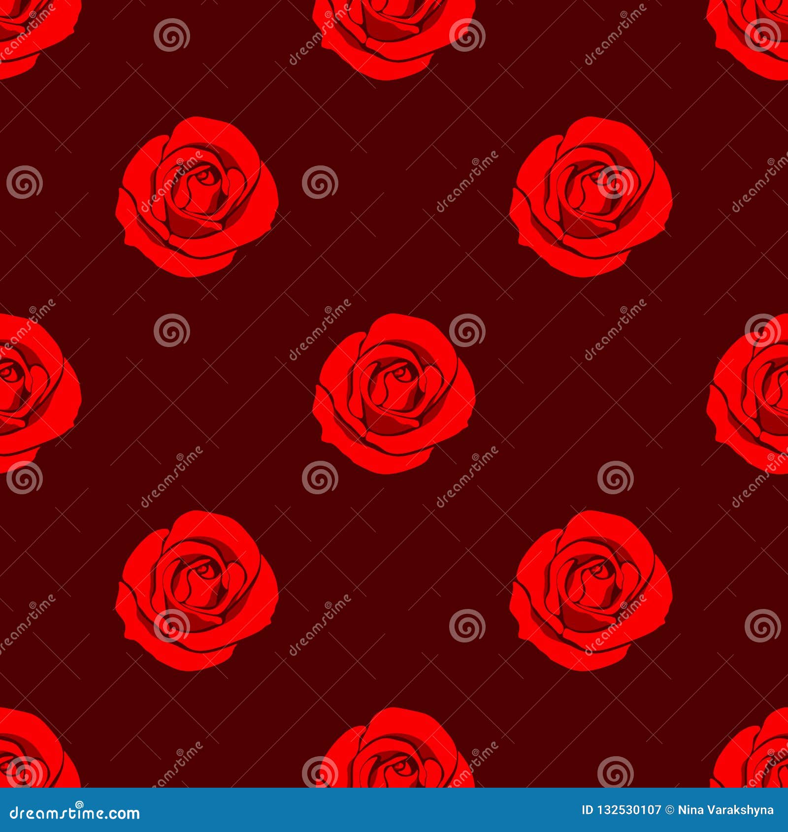 Rose Pattern Red Minimal Texture Stock Vector - Illustration of ...