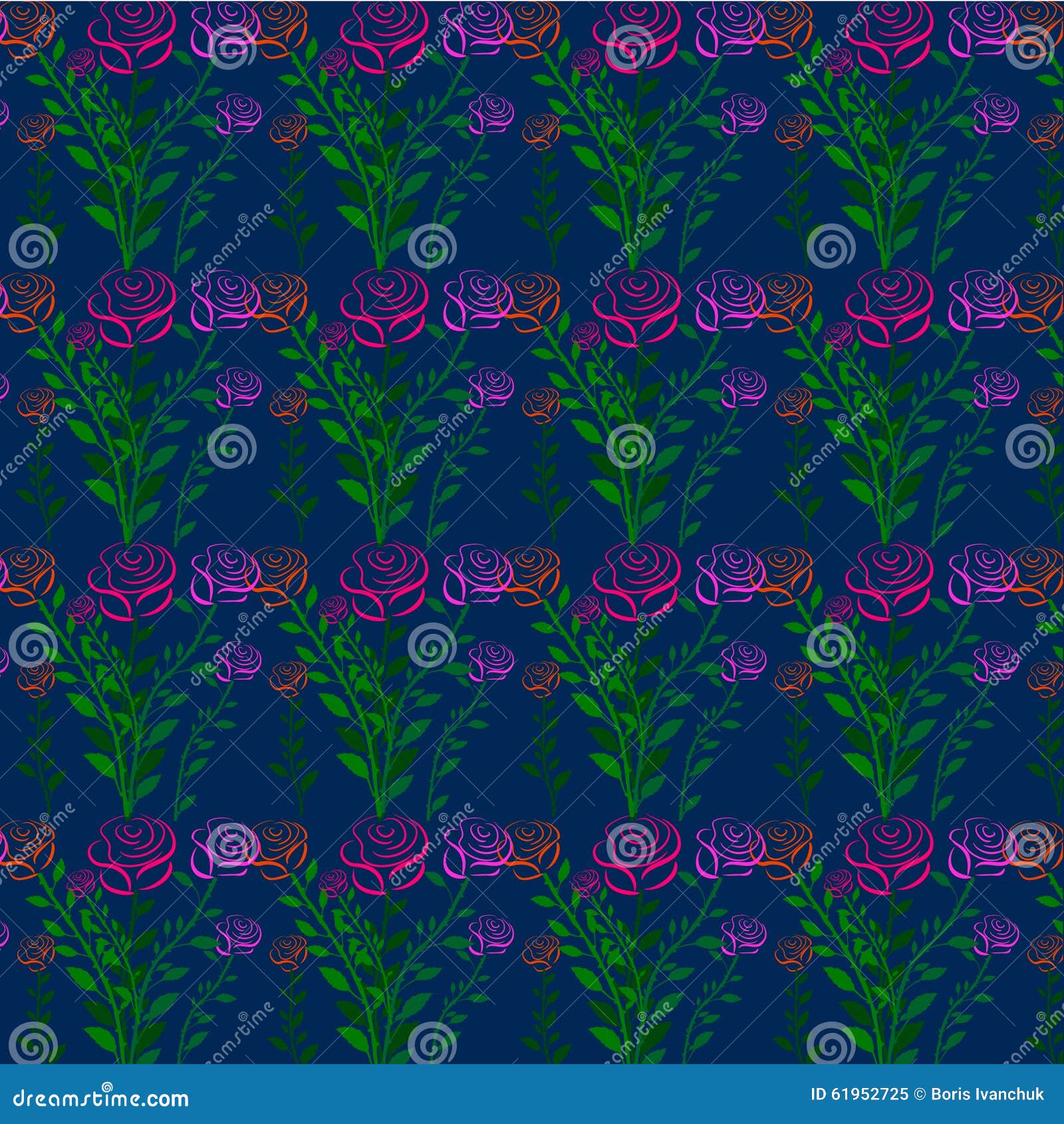 Rose pattern 2 stock vector. Illustration of vector, rose - 61952725