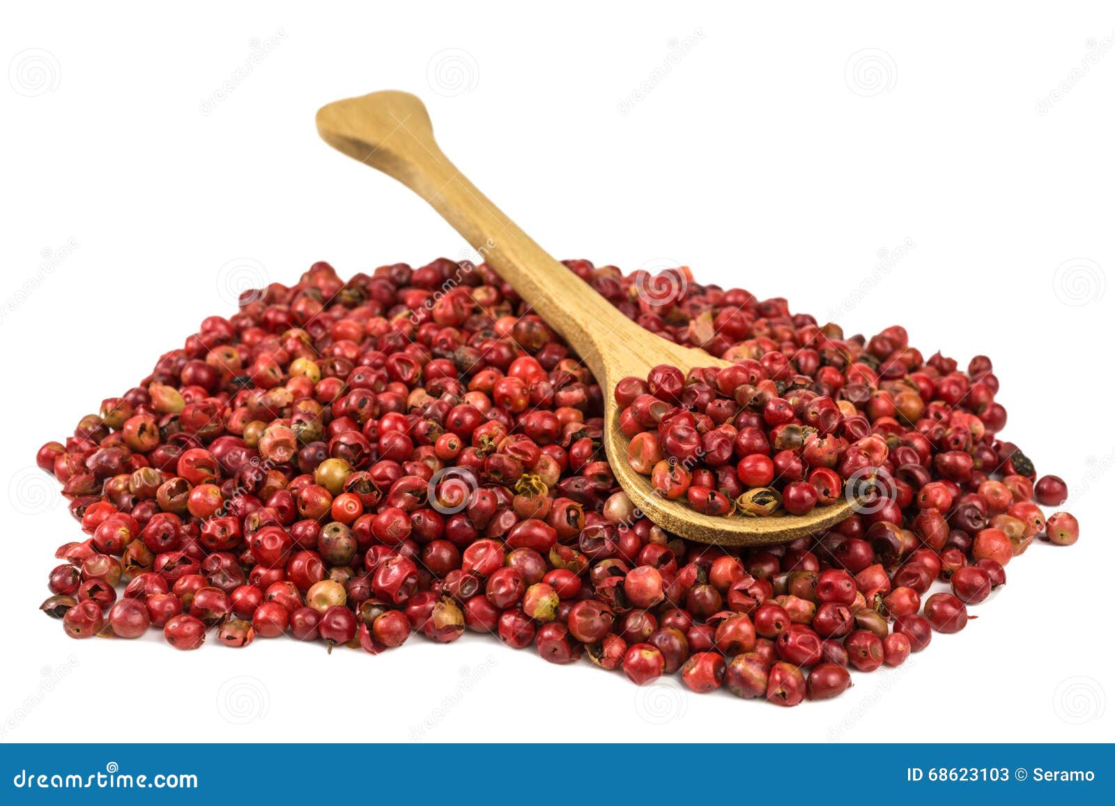 Rose pepper stock image. Image of pink, aroma, spoon - 68623103