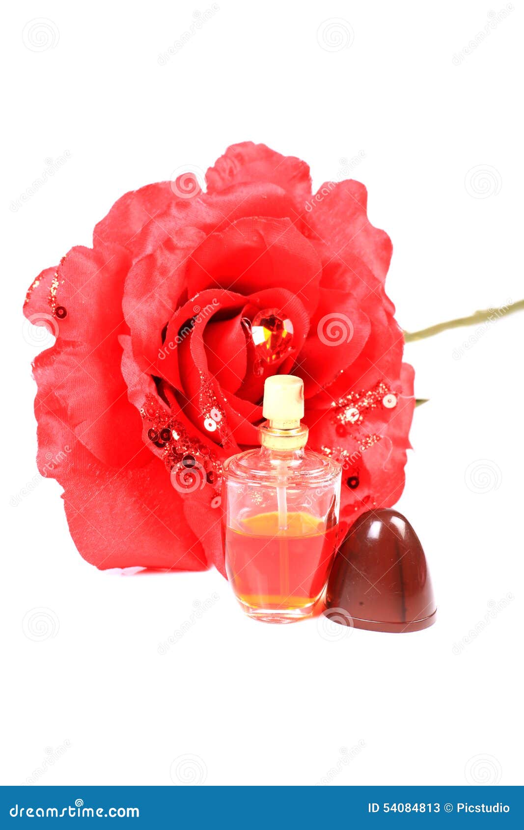 Rose perfume bottle stock image. Image of bottle, colored - 54084813