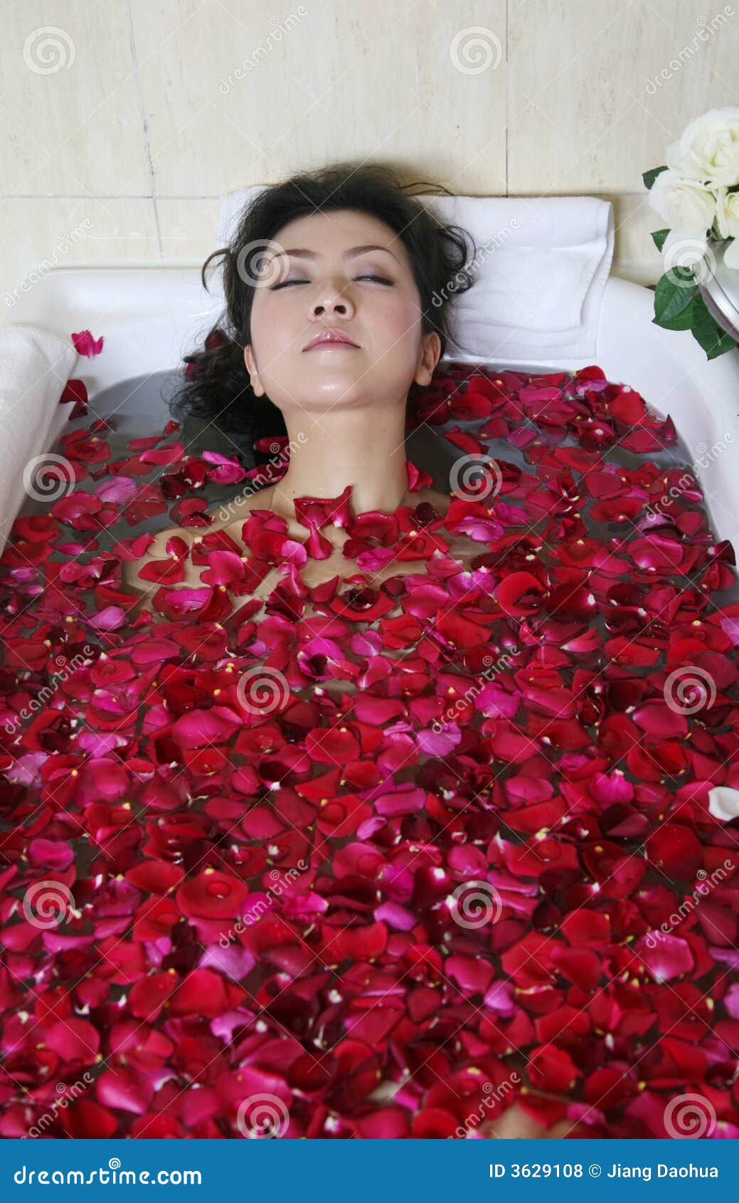 Rose petal spa stock photo. Image of bathing, rose, fresh - 3629108