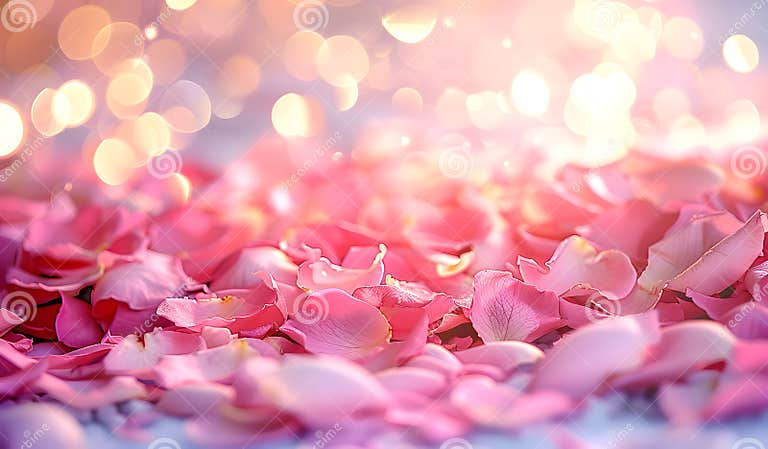Rose Petals on an Abstract Background Stock Illustration - Illustration ...