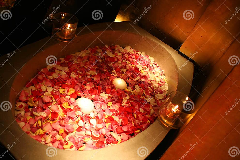 Rose Petals Bath stock image. Image of relax, bath, relaxing - 3345193