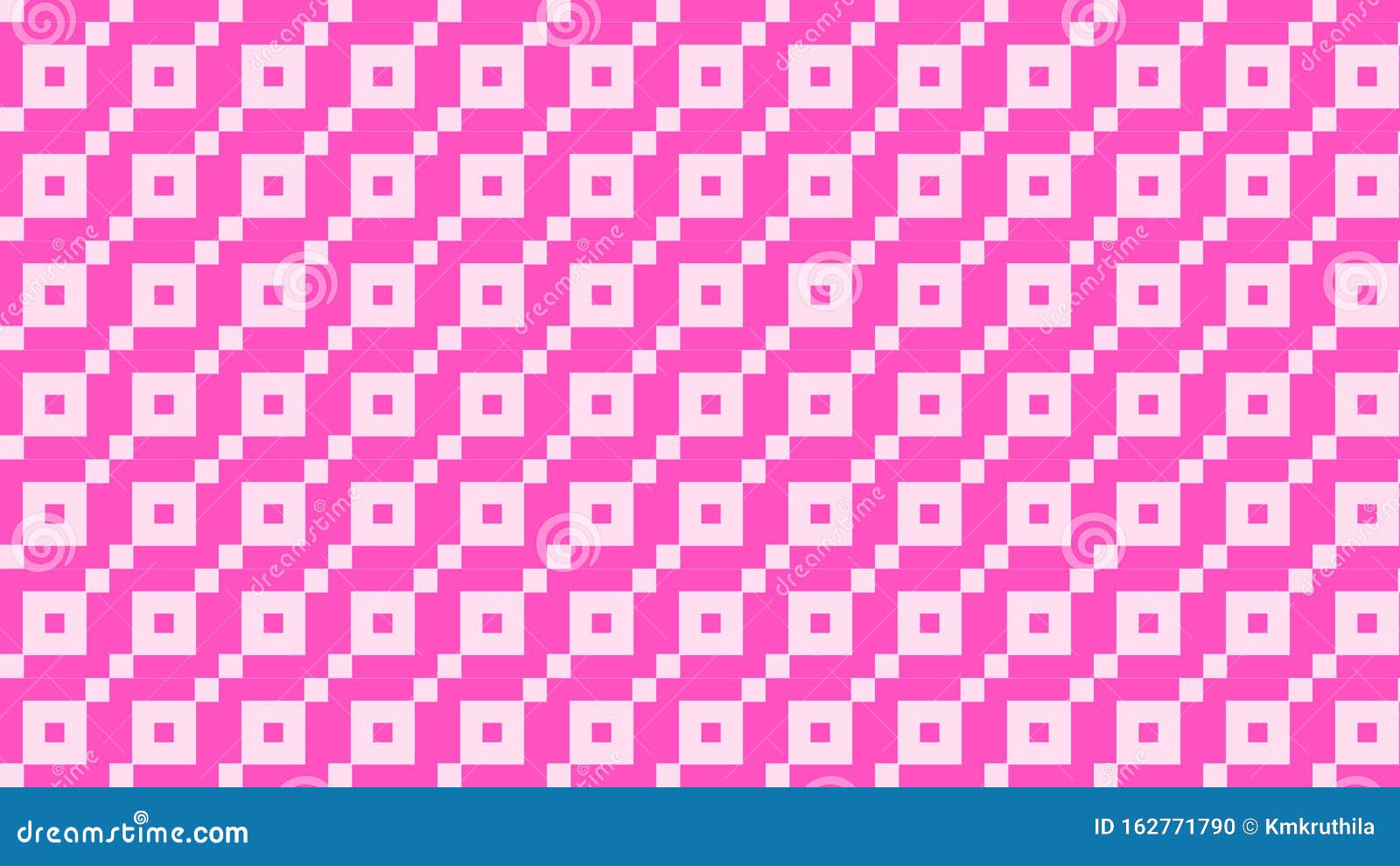Rose Pink Seamless Geometric Square Pattern Vector Art Stock Vector