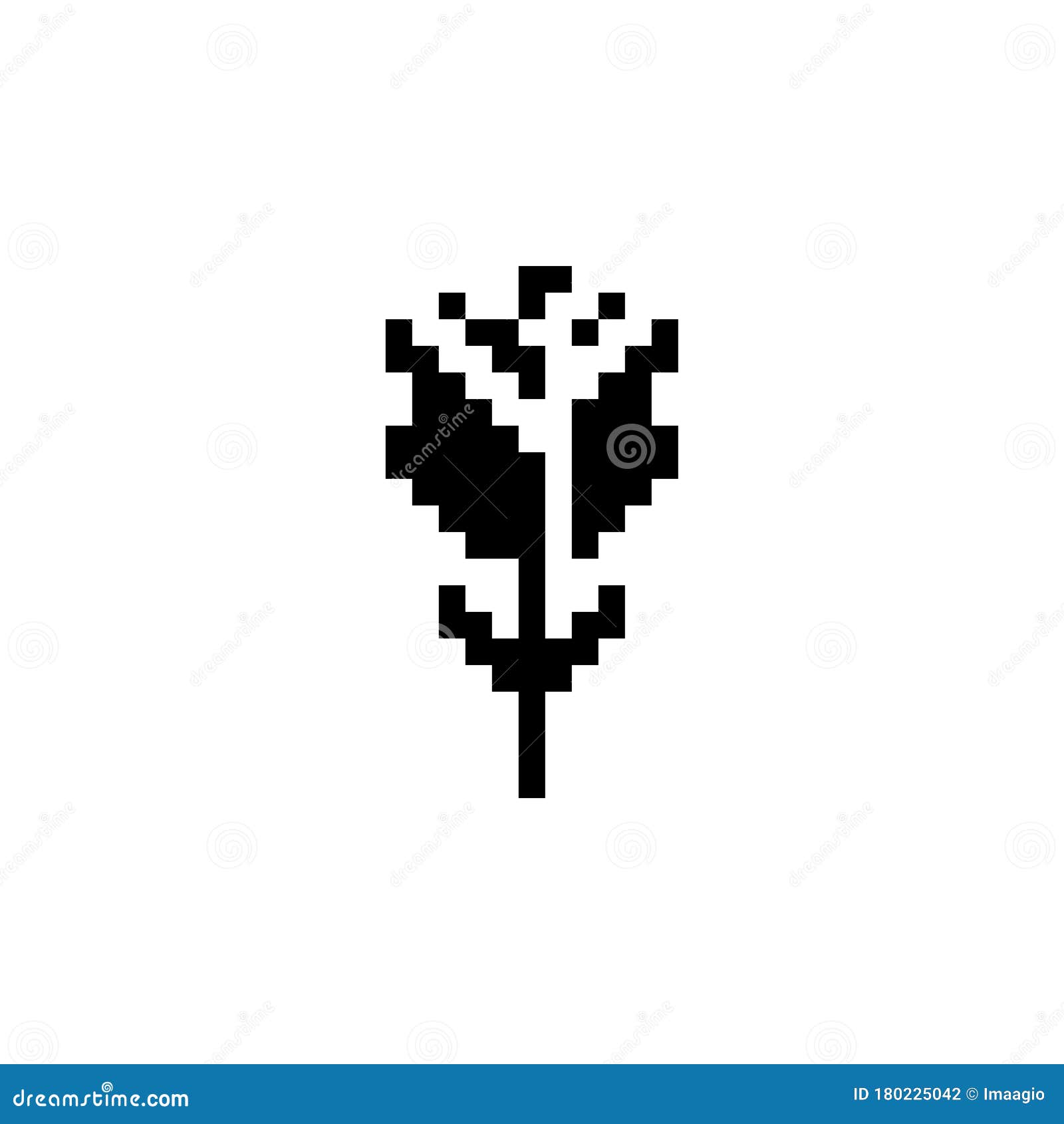 Rose. Pixel Icon. Flower Vector Illustration Stock Vector ...