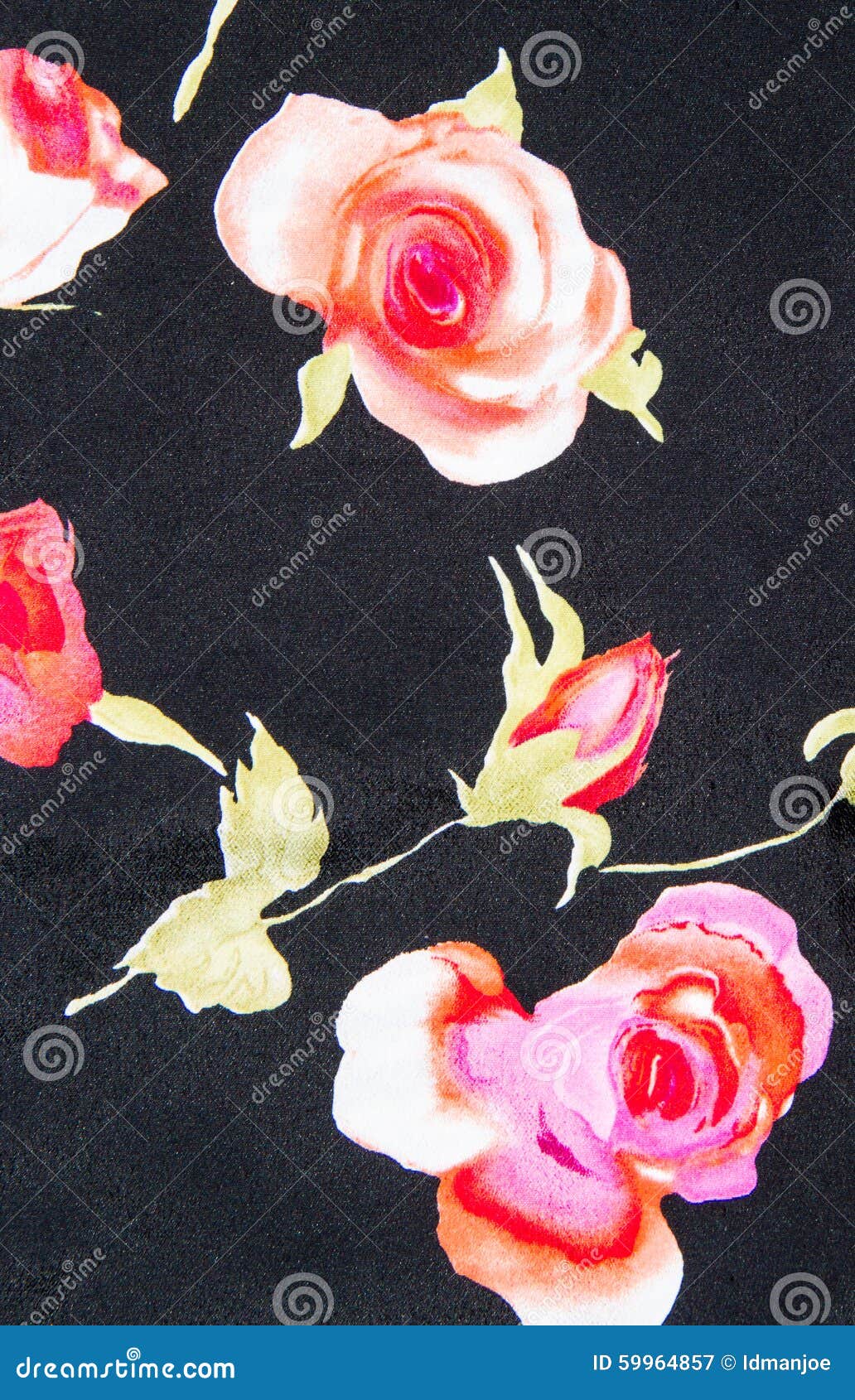 Rose print fabric stock image. Image of retro, detail - 59964857