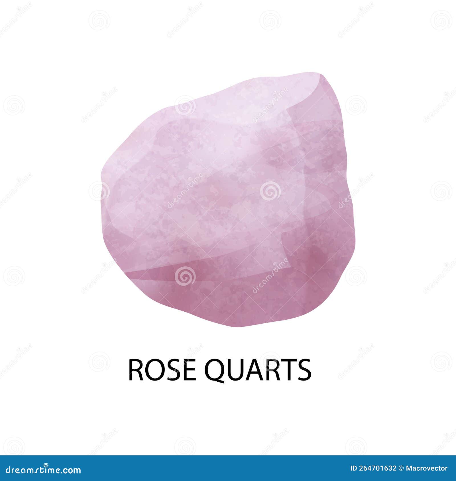 Rose Quartz Mineral Composition Stock Vector - Illustration of isolated ...