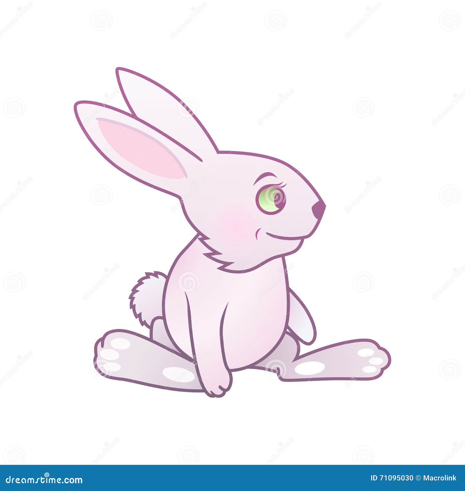 Rose Rabbit divertida ilustración del vector. Ilustración de conejo ...