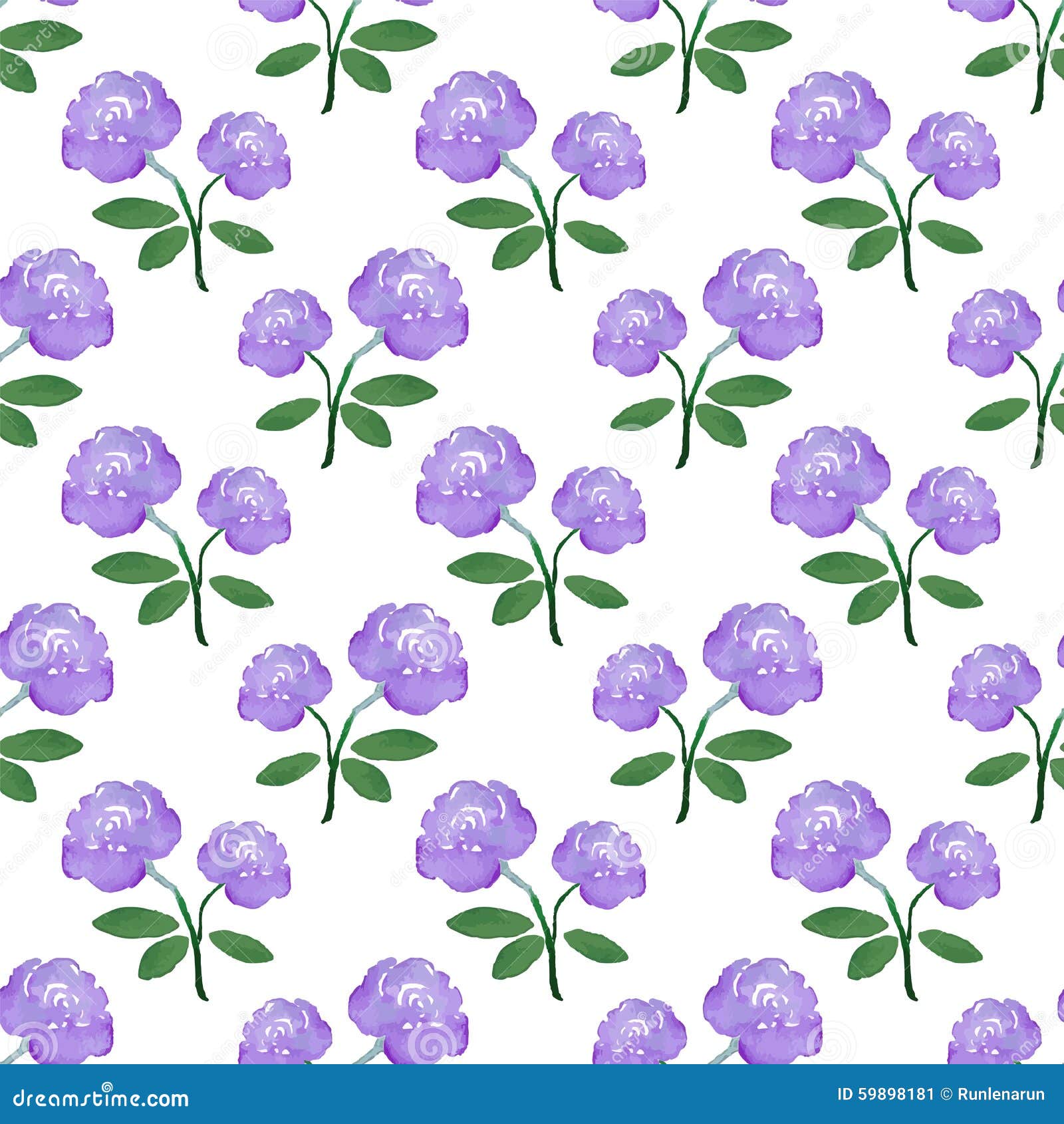 Rose. Seamless Pattern with Flowers. Hand-drawn Background. Vector ...