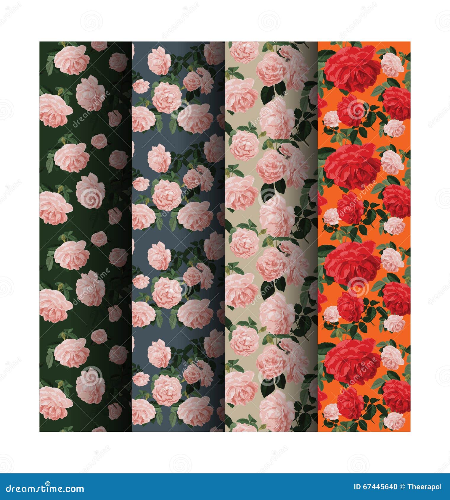 Rose seamless pattern stock illustration. Illustration of garden - 67445640